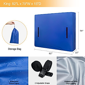 LuxAPP King Mattress Bag for Moving,Waterproof Reusable Mattress Storage Bag with Handles Heavy Duty Zippered