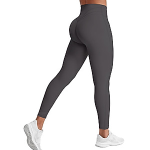 YEOREO Grace Workout Leggings for Women Butt Lifting Tummy Control High Waist Gym Yoga Compression Pants Dark Grey M