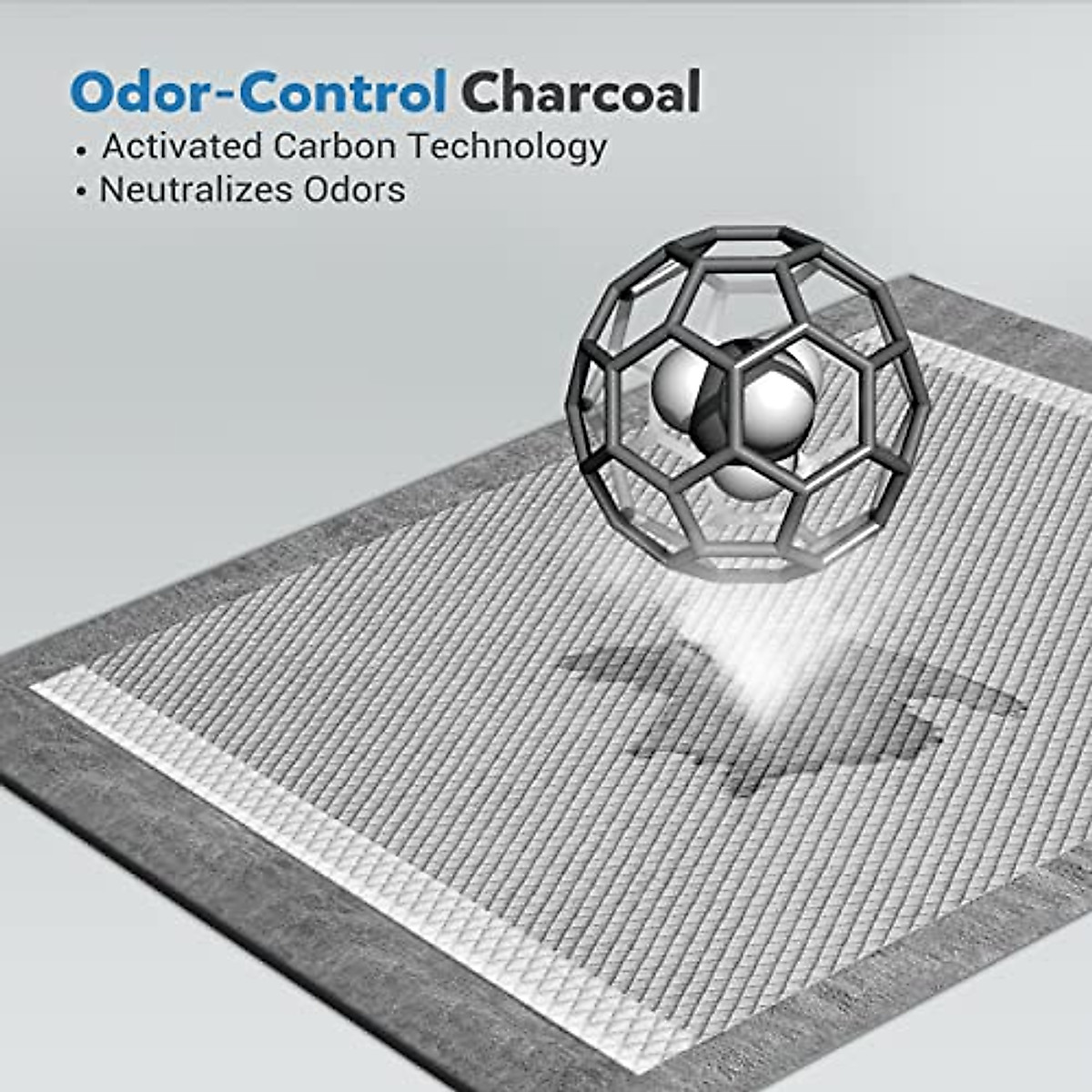 MIZOK Pee Pads for Dogs Large 28x34 Inches, Charcoal Puppy Pads New & Improved Odor-Control Absorbs Up to 8 Cups of Urine Dog Pee Pads, 6-Layer Leak-Proof Wee Wee Pads for Dogs (40 Counts)