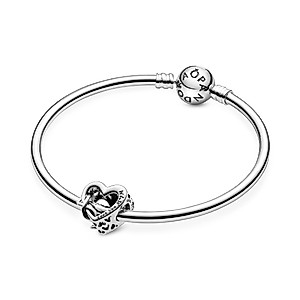 Pandora Love You Mom Infinity Heart Charm - Compatible Moments Bracelets - Jewelry for Women - Gift for Women in Your Life - Made with Sterling Silver