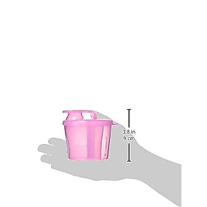 Dr. Brown's Baby Formula Dispenser with Snap-On Lid for On-The-Go Feedings,Milk Powder Dispenser for Traveling with Infant,Pink Pack of 2
