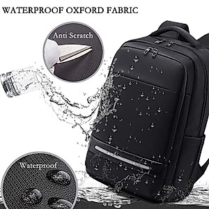 17 Inch Work Laptop Backpack for men,Large Travel Waterproof Backpack for School Carry on Book bag With USB Charging Port,Anti Theft Computer Mens Backpacks Laptop Bag for Women