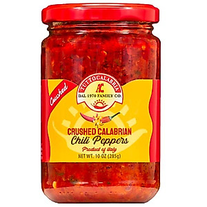 Crushed Calabrian Chili Pepper, Paste/Spread/Sauce, Hot, Savory, Delicious, TuttoCalabria,10 oz, (285g)