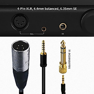 Topping A90 Discrete Fully Discrete Balanced Headphone AMP NFCA 4-Pin-XLR 4.4 Balanced 6.35mm SE Output Pre-Amplifier 2 * 9800mW 2 Gain Settings Headphone AMP Headphone Amplifier(Black)