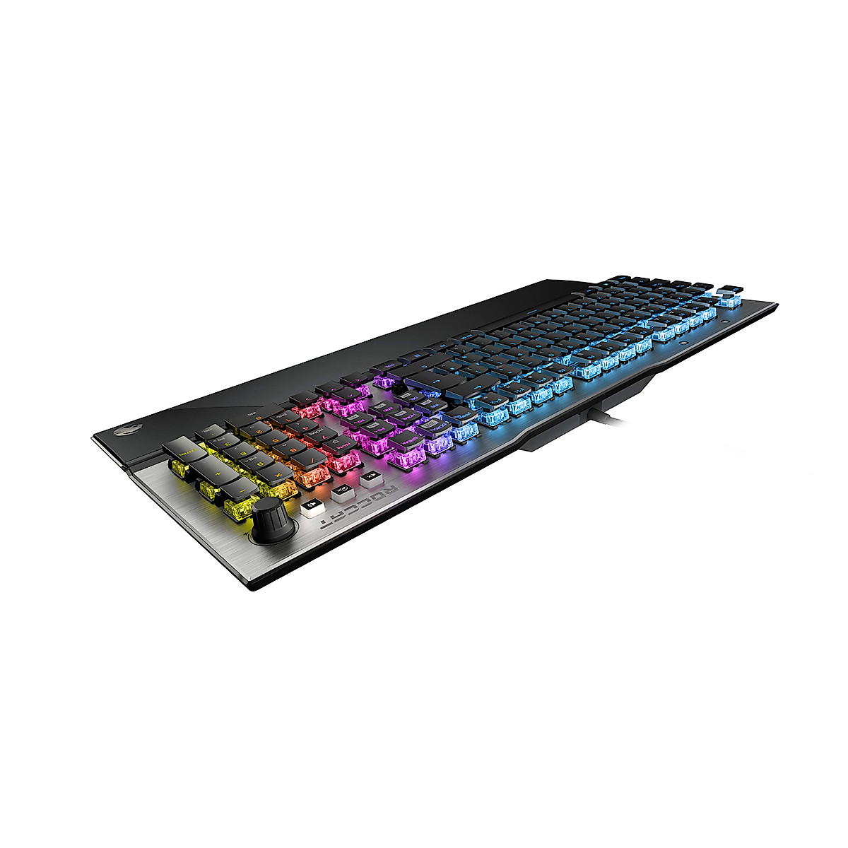 ROCCAT Vulcan 120 - Mechanical RGB Gaming Keyboard, AIMO LED Per-Key lighting, ROCCAT Titan switches, durable design (aluminum top plate), multimedia wheel, detachable wrist rest