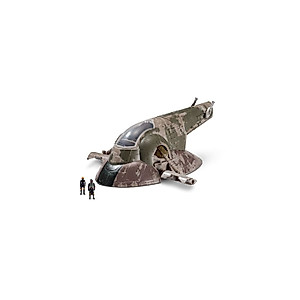STAR WARS Micro Galaxy Squadron Starship Class Boba Fett’S Starship - 7-Inch Vehicle with 1-Inch Boba Fett and Fennec Shand Micro Figures