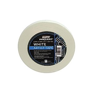 Pro Art Artist Tape, 1/2-Inch by 60-Yard, White, 1/2-inch x 60-Yard Roll