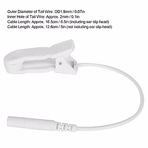 ZJchao 10pcs 2.0mm Ear Clip Electrode Wire Electrode Cable Connecting Cable for Digital TENS Massage Machine Ear Massage Clip