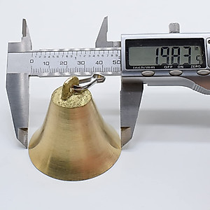 Craft Bells,2PCS Brass Bell(2" X 2") Vintage doorbell for DIY Craft Cow Horse Sheep Dog Camel Bells Home Garden Christmas Tree Decoration Bells KSI(Loud Sound)