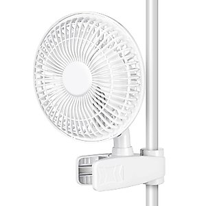 Simple Deluxe Clip Fan, 6-Inch Grow Tent Fan, Monkey Fan, Adjustable 90° Angles, 15W, 2-Speeds Control, 1 Pack