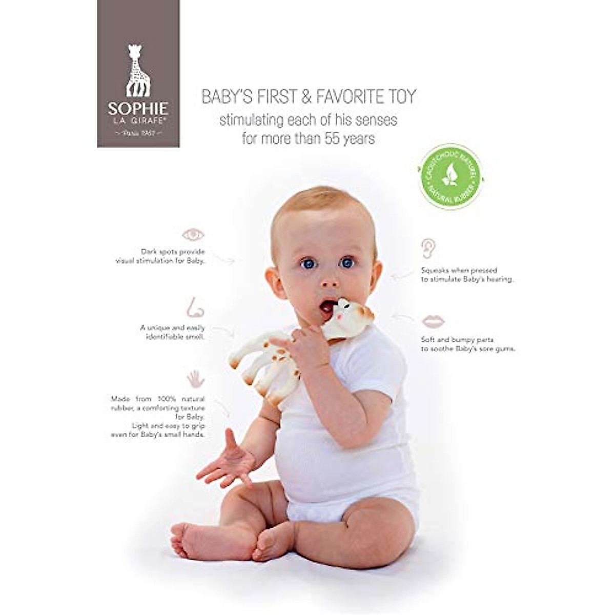 Vulli Sophie The Giraffe New Box, Polka Dots, One Size, 1 Count (Pack of 1)