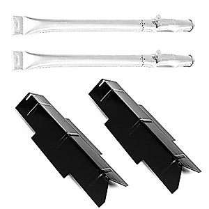Uniflasy Grill Replacement Parts Kit for Dyna-Glo DGF350CSP DGF350CSP-D 2-Burner Open Cart Propane Gas Grill Stainless Steel Heat Plate Shield and Grill Burner