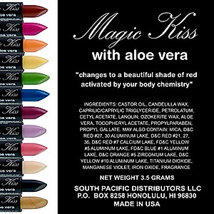 Magic Kiss Lipstick Set Aloe Vera Color Changing Green