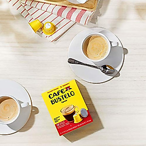 Café Bustelo Espresso Dark Roast Coffee, 10 Count Capsules for Espresso Machines, 11 Intensity (Packaging May Vary)