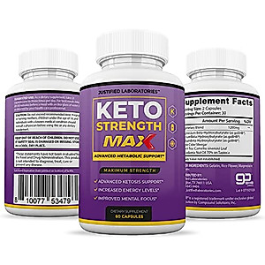 (5 Pack) Keto Strength Max 1200MG Pills Includes Apple Cider Vinegar goBHB Strong Exogenous Ketones Advanced Ketogenic Supplement Ketosis Support for Men Women 300 Capsules