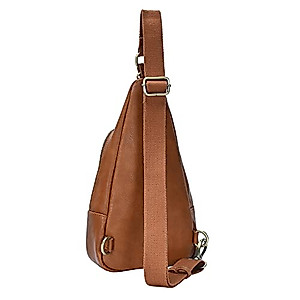 Antik Kraft - The Tasha Soft Vegan Leather Crossbody Sling Backpack Purse for Women - Tan