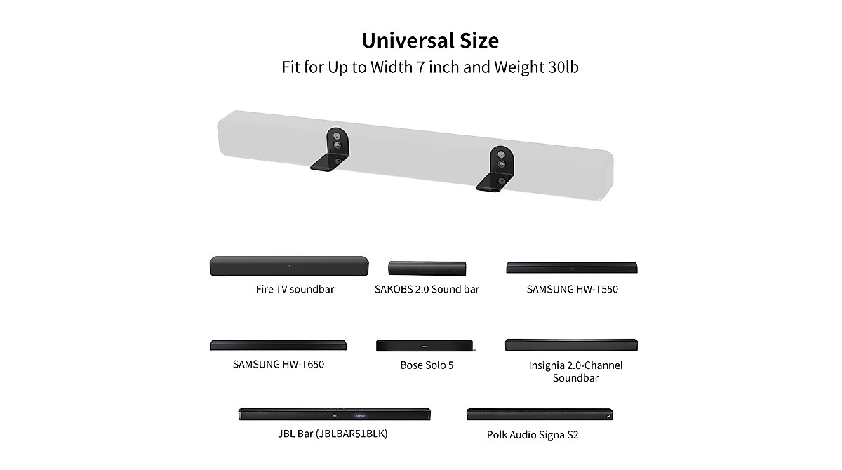 Adjustable Soundbar Wall Mount by HomeMount
