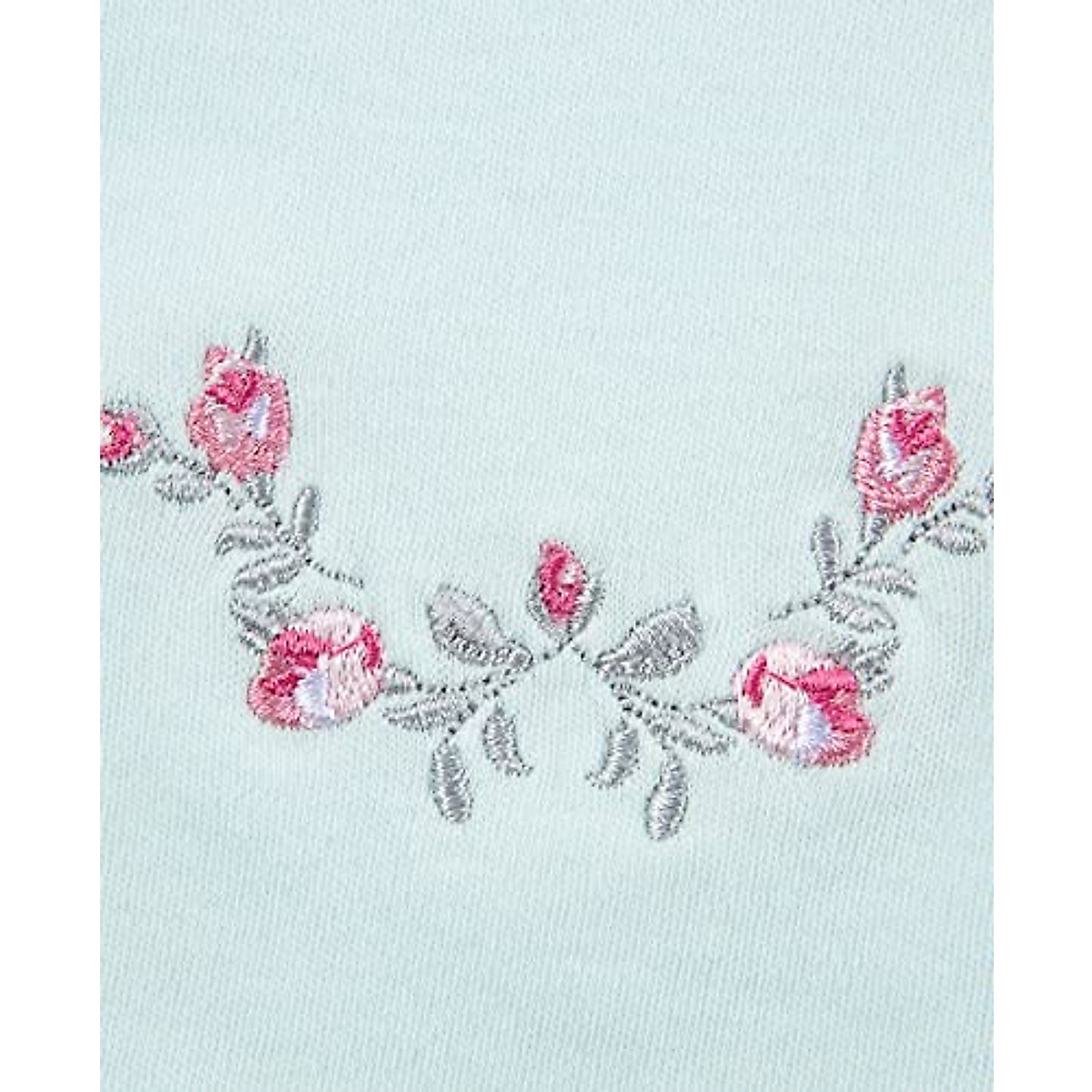 Little Me Baby Girls' 3 Piece Bib and Burp Set, Floral, Mint Print, One Size