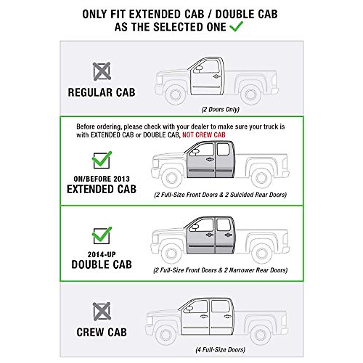 Raptor Series Nerf Bars Side Steps 4in Oval Stainless Steel Curved for 07-18 Silverado/Sierra 1500/2500/3500 Extended Cab/Double Cab