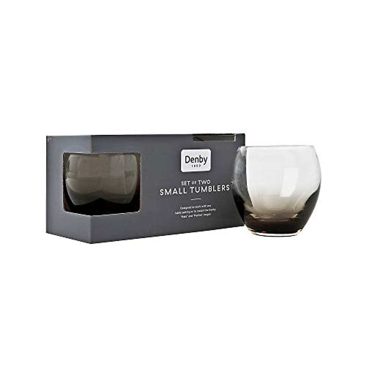 Denby Halo/Praline Glassware Tumbler, Small, 2-Pack