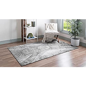 Rugs.com Monte Carlo Collection Rug – 5' x 8' Dark Gray Medium Rug Perfect for Living Rooms, Large Dining Rooms, Open Floorplans