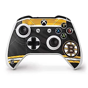 Skinit Decal Gaming Skin compatible with Xbox One S Controller - Officially Licensed NHL Boston Bruins Home Jersey Design