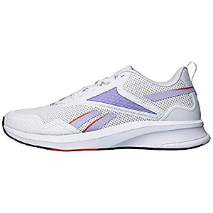 Reebok womens FUSIUM RUN LITE,White/Black/vivid orange,8 M US