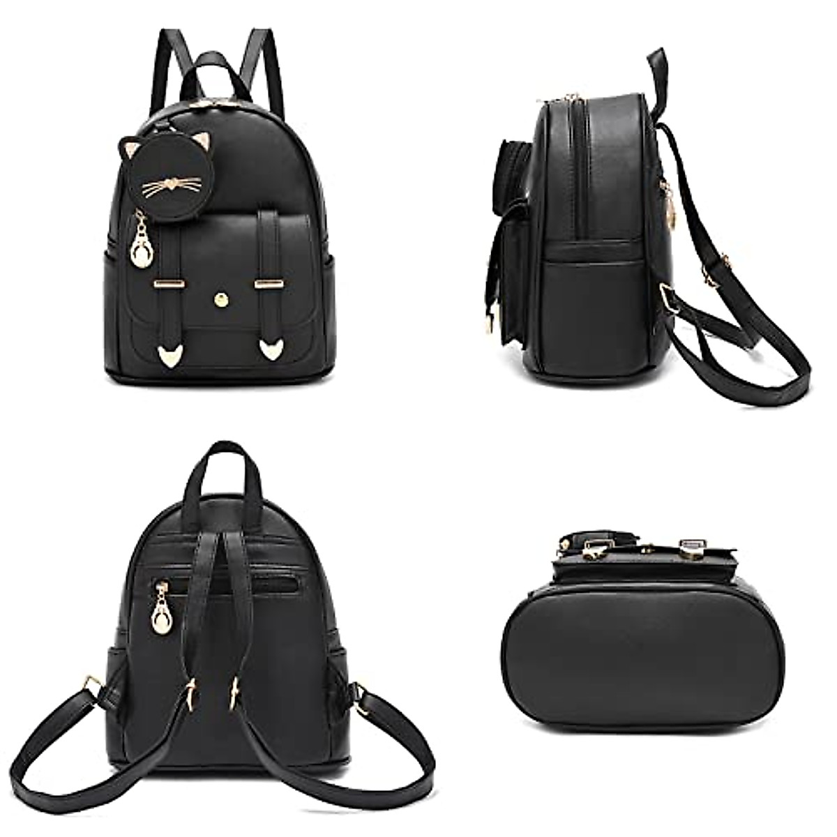 Girls Fashion Backpack Mini Backpack Purse for Women Cute Leather Small Backpack Purse for Teen Girls Bookbag Satchel Bags Pear Purple