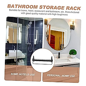 Cabilock 1 Set Nail Free Rack Shelves for Storage Wall Mounted Storage Hangers Wall Mounted Clothing Rack Bathroom Wall Shelf Bathroom Storage Organizer Bath Towel Holder Nail-Free Rack