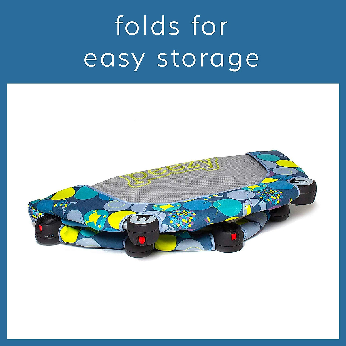 Eezy Peezy 3 in 1 Folding Ball Pit and Bouncer - Ball Pit Tent and Trampoline with Handle - Ages 10 Months to 5 Years