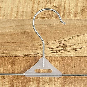 Plastic Pants Hangers Adjustable Clips Non Slip Space Saving Slim Skirt Hangers 10P White TPAG52435