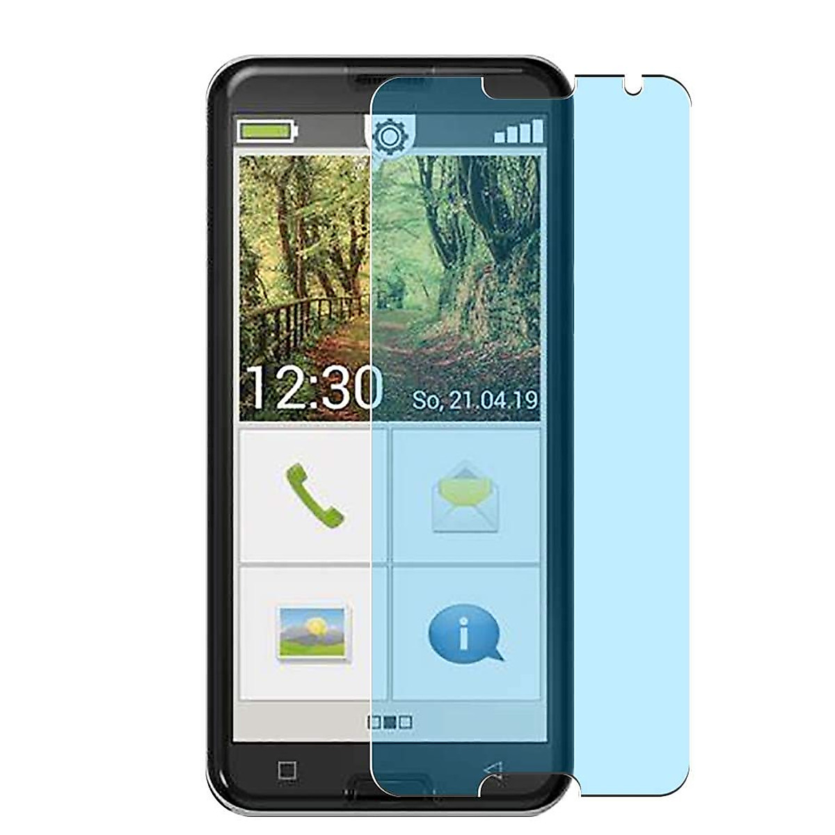 Puccy 3 Pack Anti Blue Light Screen Protector Film, compatible with Emporia Smart 5 TPU Guard （ Not Tempered Glass Protectors ）