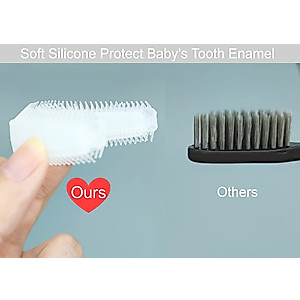 SIOTMERA Toddler U Shaped Soft Toothbrush 360° Clean Whole Mouth, Best Kids Teeth Brushes, Age 6-12 Years Infant Toothbrush,White Donut Design Handle with 3 Food Grade Soft Silicone Brush Head