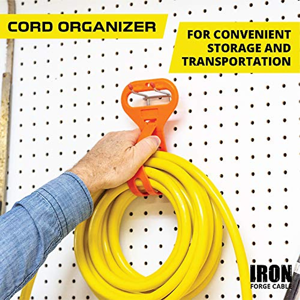 30 Amp Generator Cord - 25 Ft 4 Outlet Generator Power Cable with Organizer, L14-30, 10/4 SJTW, 125/250v, 7500 Watt