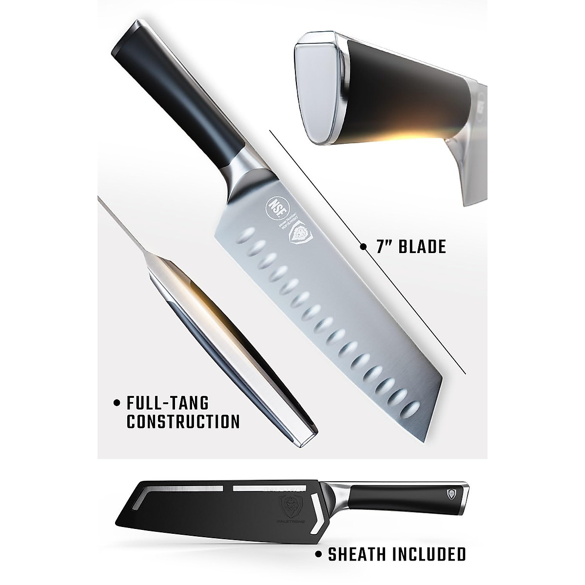 Dalstrong Santoku Knife - 7 inch - Vanquish Series - Forged High Carbon German Steel - POM Handle - Razor Sharp Kitchen Knife Gift- Asian Vegetable Knife - NSF Certified