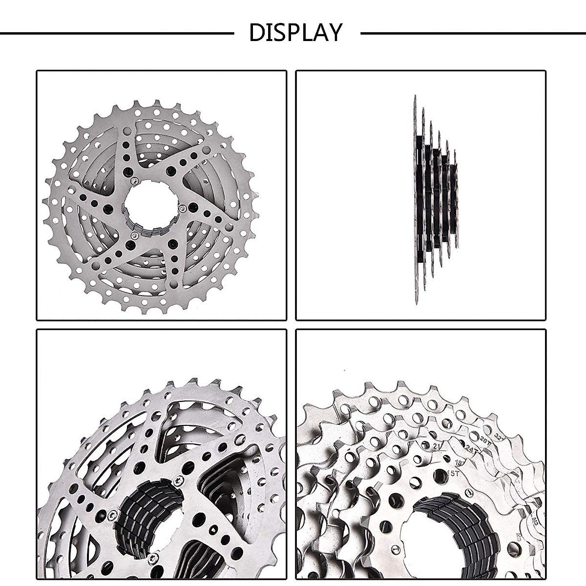 Bike Freewheel Set Steel 8 Speed 11 32T Cassette Replacement Accessory for Mountain Bikes