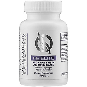 Quicksilver Scientific H2 Elite Tablets - Molecular Hydrogen Water Additive for Energy + Metabolism Support, Perfect for Open Containers - High-Dose Antioxidant Hydrating Drink (60 Dissolving Tablets)