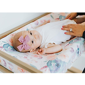 Premium Knit Diaper Changing Pad Cover"Bloom" by Copper Pearl