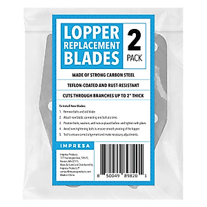 IMPRESA [2 Pack] Steel Blade for Fiskars Replacement PowerGear Bypass Lopper 25" & 31" and for PowerGear 2 Bypass Lopper 27" & 32"- Large Blade for Fiskars Garden Tools