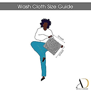 Ample Decor Wash Cloths Pack of 10, Oeko Tex Certified 600 GSM 100% Cotton Soft Absorbent, Premium Quality Durable Machine Washable, Ideal for Bathroom, Pool, Hotel, Spa – Yellow