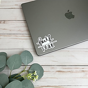 Swaygirls Christian sticker | Faith greater than fear sticker | Faith over fear decal | Christian stickers about Jesus, God, Bible verse quotes, scripture
