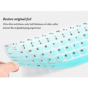Keyboard Cover Skin for Lenovo Flex 5 14 2-in-1 Laptop/Yoga 7i 5i,Lenove Idepad S540 14 inch/Lenovo IdeaPad 5 14"/IdeaPad Slim 7 14, Keyboard Skin Protector for Lenovo Flex 5 14"-Gradual Mint