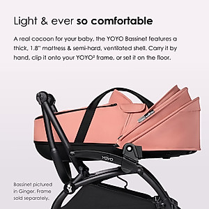 Babyzen YOYO 0+ Bassinet, Aqua - Includes Thick Double Mattress, Ventilated Shell & Canopy - Requires YOYO2 Frame (Sold Separately)