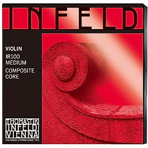 Thomastik Infeld Red 4/4 Violin String Set - Medium Gauge with Removable Ball End Gold-plated Steel E