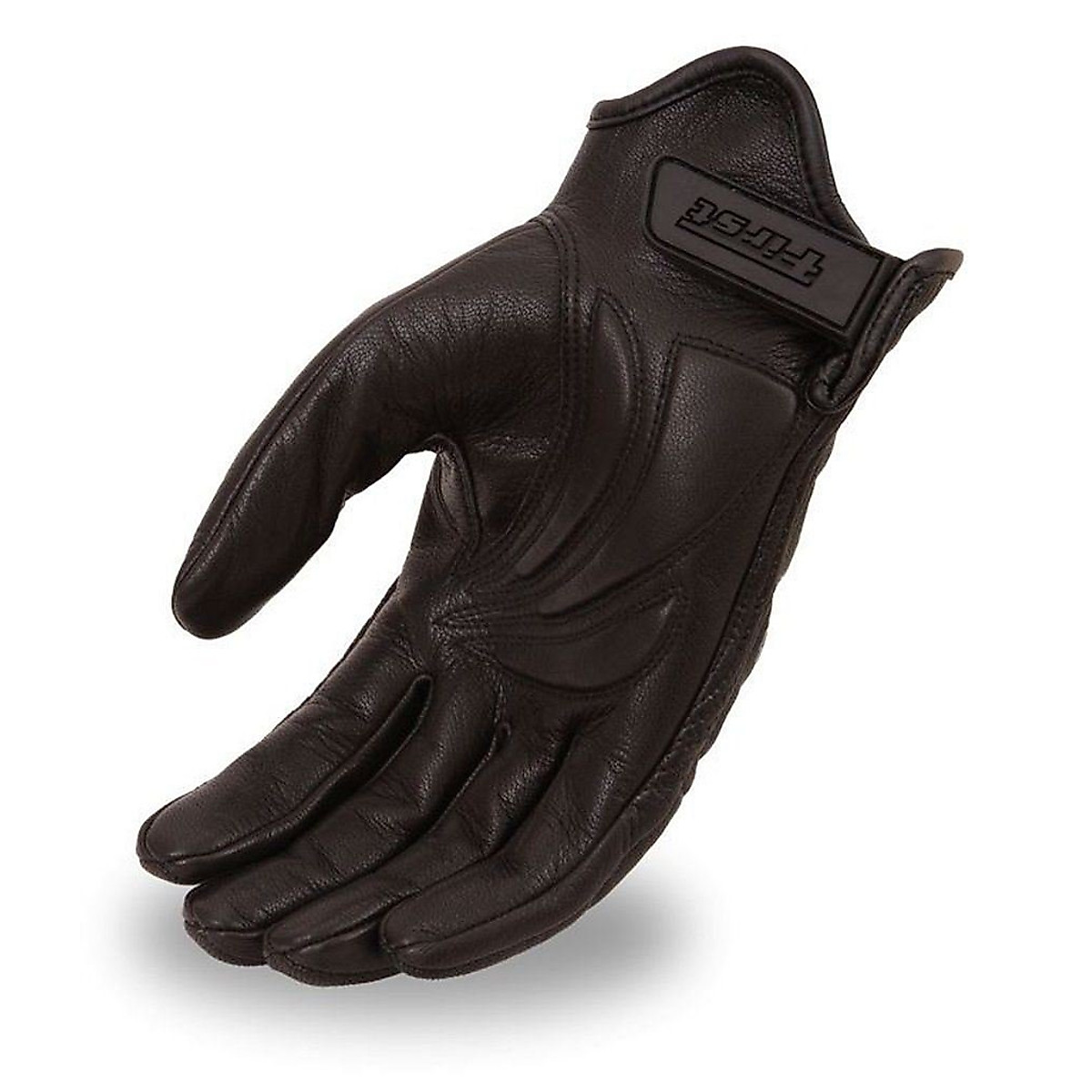 FMC Motorcycle Mens Gel Palm High Visibility Day Night Reflective Leather Gloves New (XL Regular)