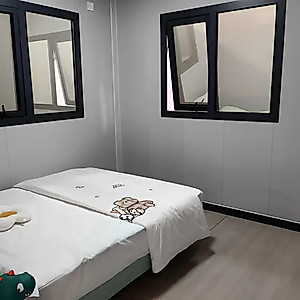 Tiny House Modern Prefab Modular Luxury Modern prefab Villa Mobile Vacation Tiny Steel Home -20 Feet prefabricated Tiny House with Balcony Kitchen Bathroom Bedroom Mobile Home eco Friendly House