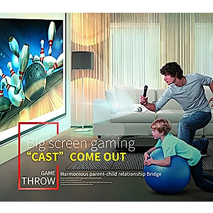 GAOHAILONG Mini Projector Portable Multimedia 1000 Lumens Home Theater Movies Parties 1080P HD and HDMI USB VGA AV ATV Input led, Black