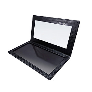 Allwon Magnetic Palette Empty Eyeshadow Makeup Palette with Shatterproof Mirror for Eyeshadow Lipstick Blush Powder (Black)