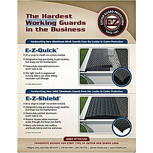 E-Z-GUTTER GUARD EZ-Shield-10 Gutter Guard, Black