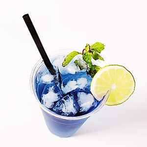 Karat C9075 (Black) 9" Giant Straws (8mm Diameter), Paper-Wrapped, Solid Black, 1-(Pack) (Pack of 2500)